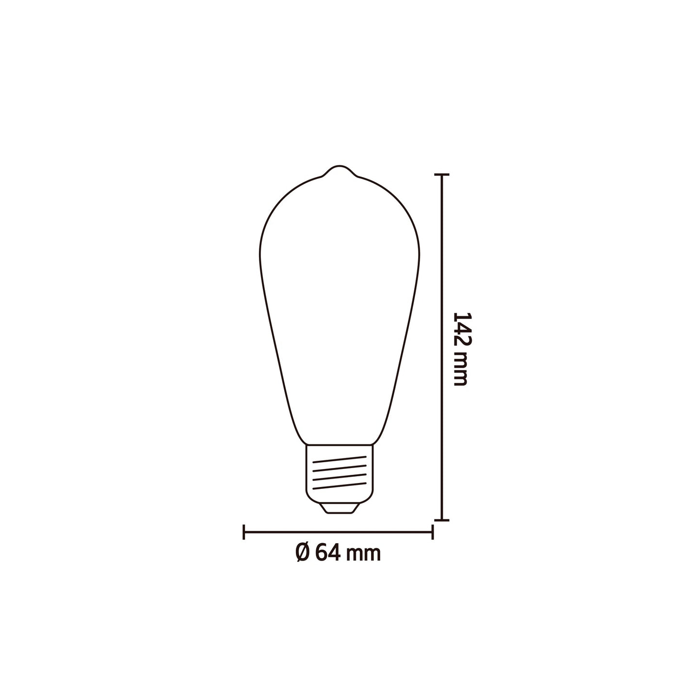 Calex Spiral Filament LED Bulb - E27 - ST64 - Natural