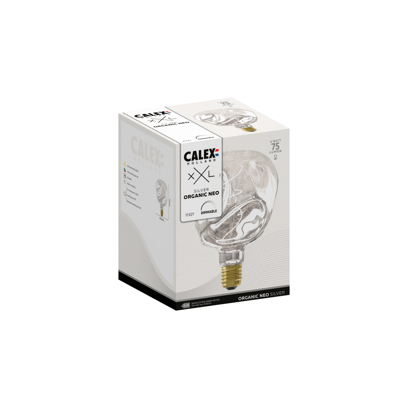 Calex XXL Organic NEO LED Bulb - E27 - Silver